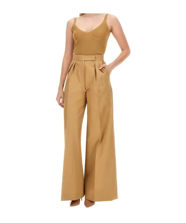 Max Mara Gallura Ribbed Knit V-neck Camisole - Camel