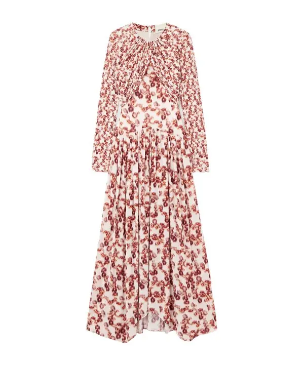 Isabel Marant Étoile Galina Asymmetrical Floral Print Midi Dress
