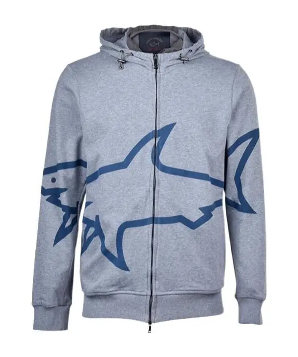 PAUL  SHARK Paul & Shark Logo Hooded Zip Up Jacket