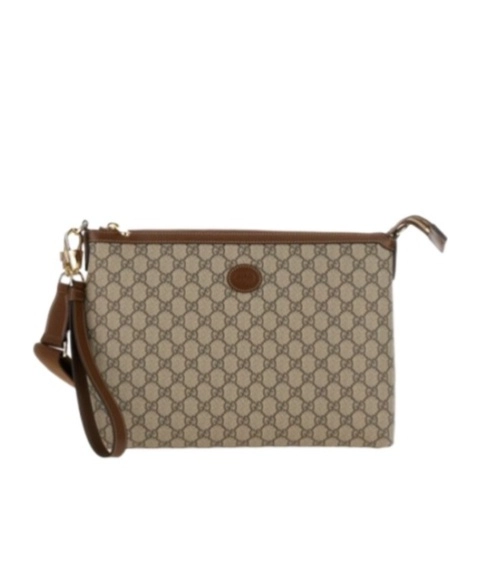 Gucci Gg Monogram Shoulder Bag - Gray