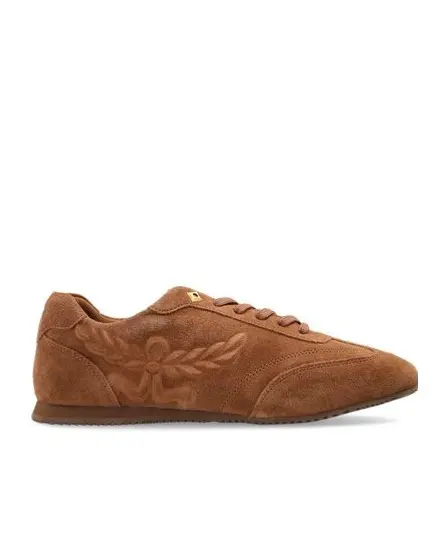 Mcm Logo Embossed Low-top Sneakers - Brown