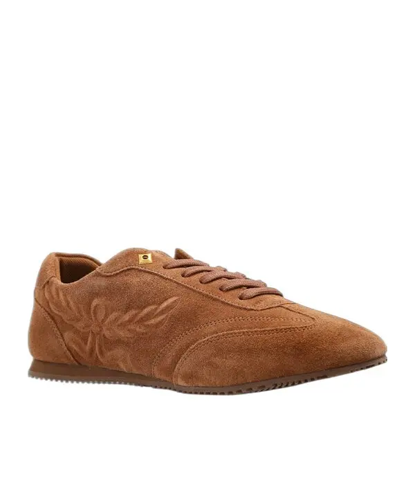 Mcm Logo Embossed Low-top Sneakers