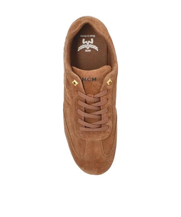 Mcm Logo Embossed Low-top Sneakers
