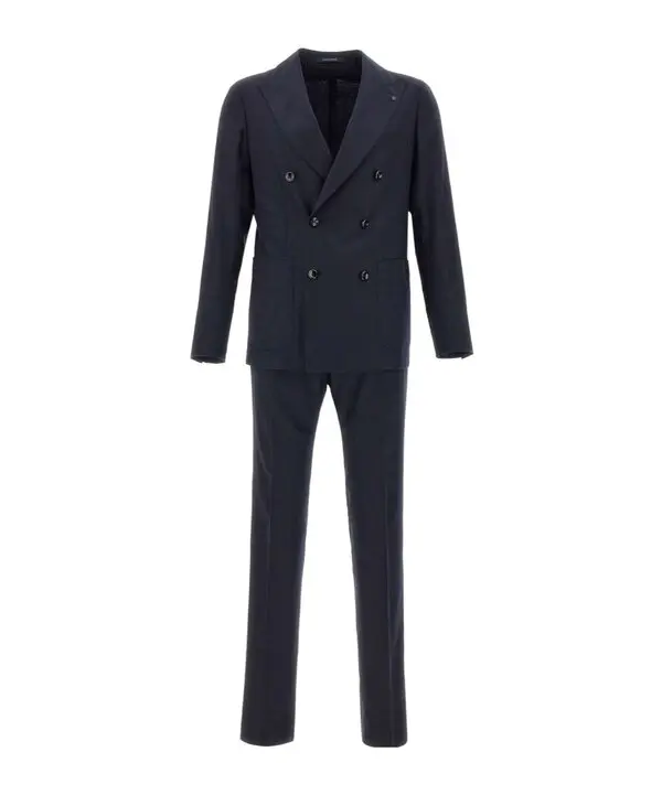 Tagliatore Double-breasted Slim Suits - Blue