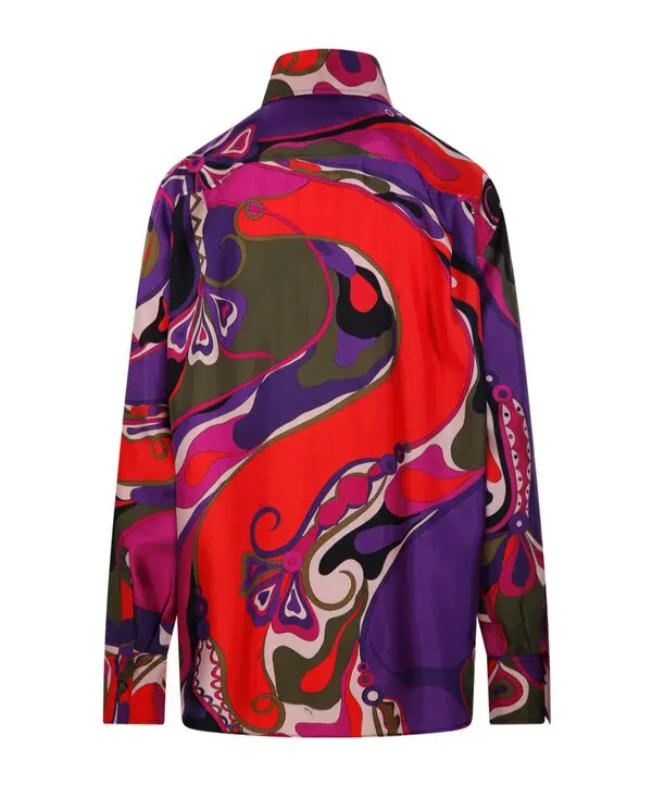 Emilio Pucci Abstract Print Long Sleeve Shirt - Multicolor