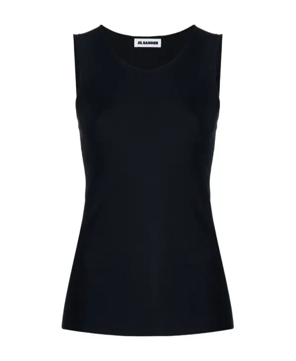 JIL SANDER Logo Crewneck Tank Top
