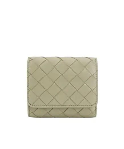 Bottega Veneta Intrecciato Tri-fold Wallet - Nude
