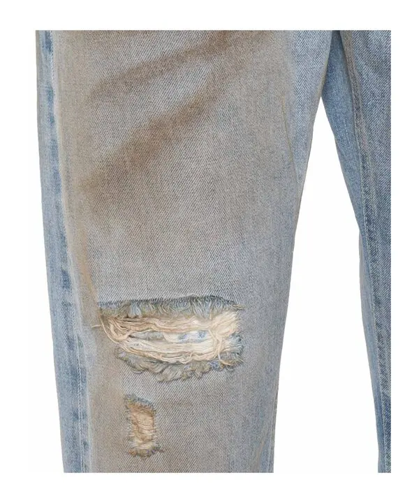 DONDUP Koons Tapered Distressed Jeans - Gray