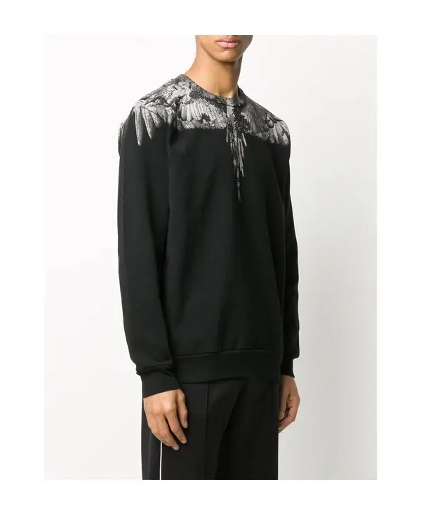 MARCELO BURLON COUNTY OF MILAN Wings Print Sweatshirt - Black