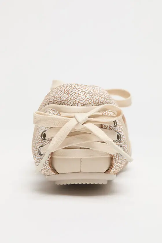 Acne Studios Cracked Lace-up Ballet Flats
