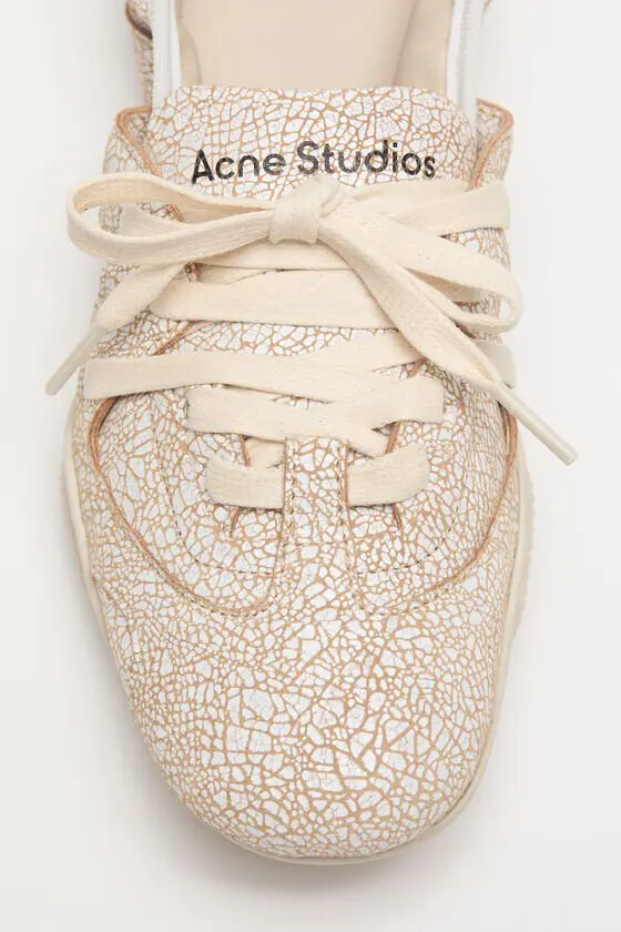Acne Studios Cracked Lace-up Ballet Flats