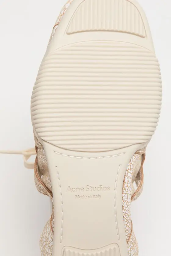 Acne Studios Cracked Lace-up Ballet Flats