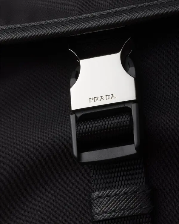 Prada Re-nylon And Saffiano Leather Shoulder Bag