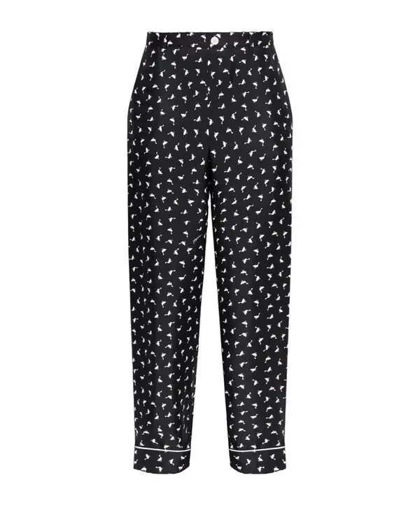 Moschino Printed Satin Trousers