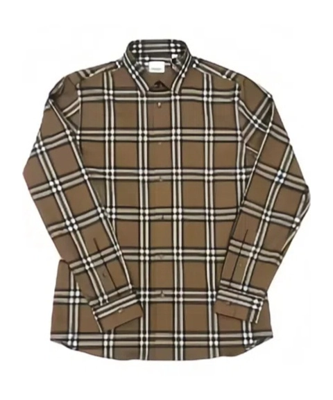 Burberry Slim Fit Check Stretch Cotton Shirt