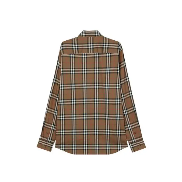 Burberry Slim Fit Check Stretch Cotton Shirt