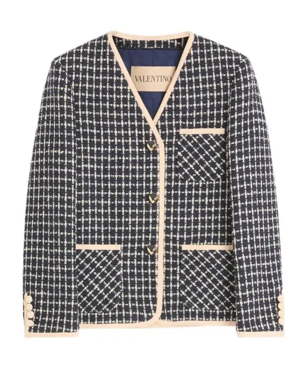Valentino Garavani V-neck Button-up Jacket - Black