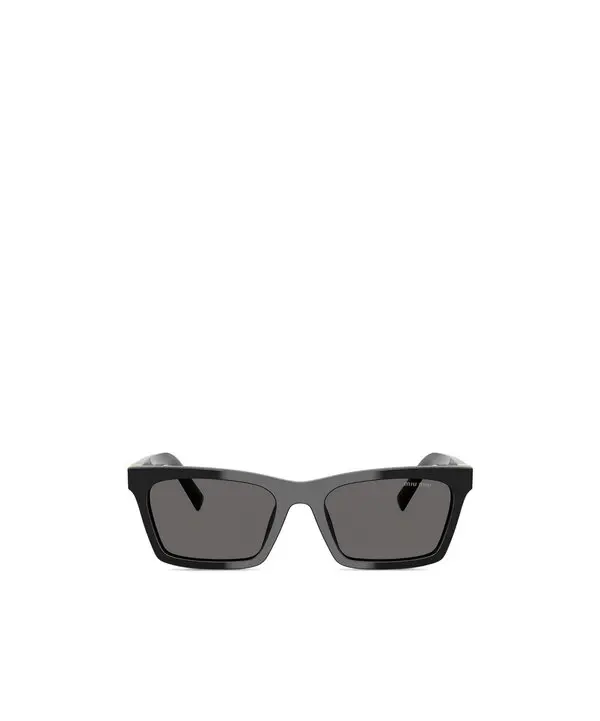 Miu Miu Square-frame Sunglasses With Patterned Temples - Black