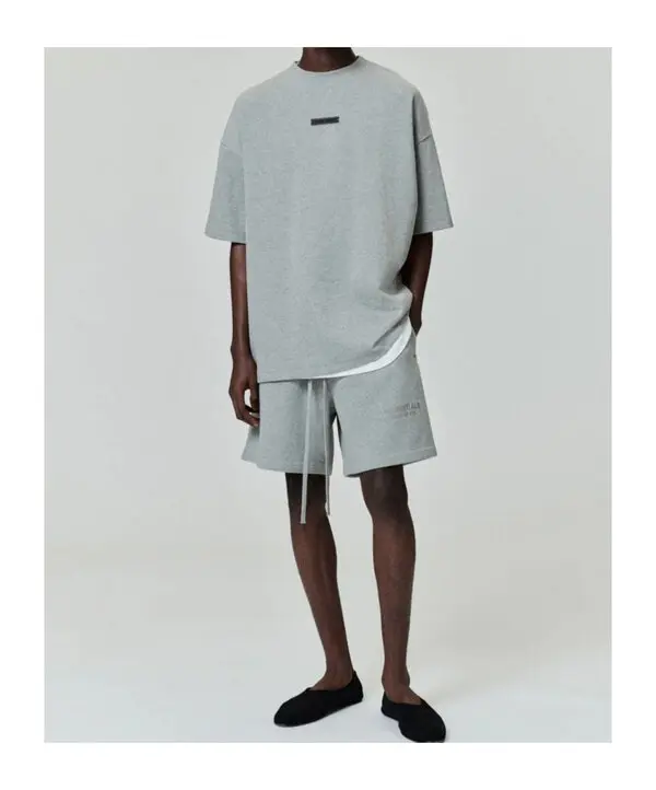Fear Of God Logo Embroidered Elasticated Waist Shorts - Gray