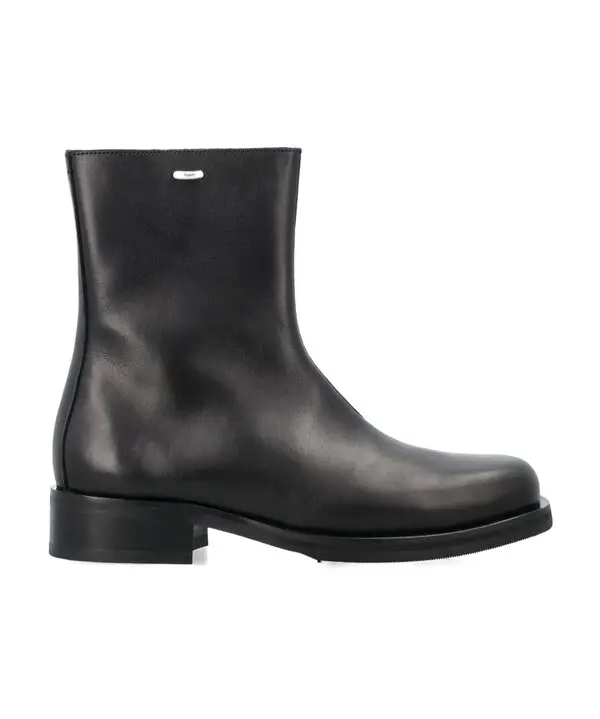 Our Legacy Round Toe Zip Up Boots - Black