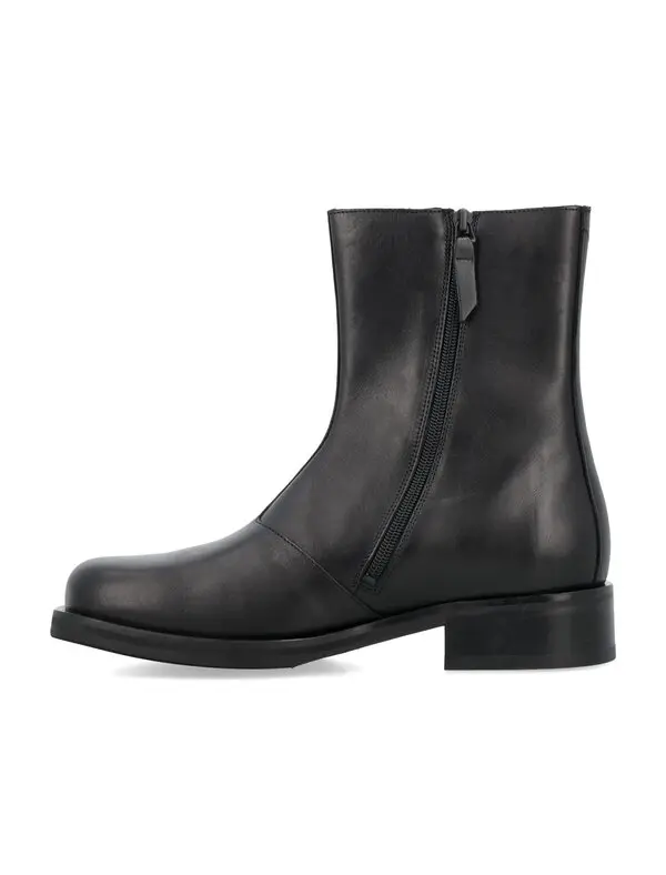 Our Legacy Round Toe Zip Up Boots - Black
