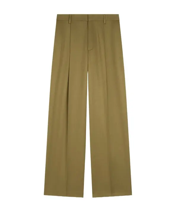 Dries Van Noten Wide Leg Trousers With Waistband Tabs