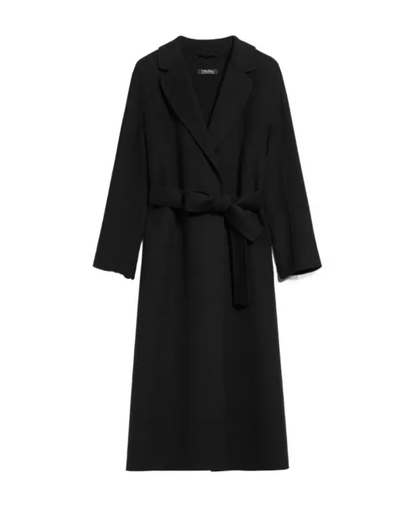 Max Mara Nina Belted Virgin Wool Coat - Black
