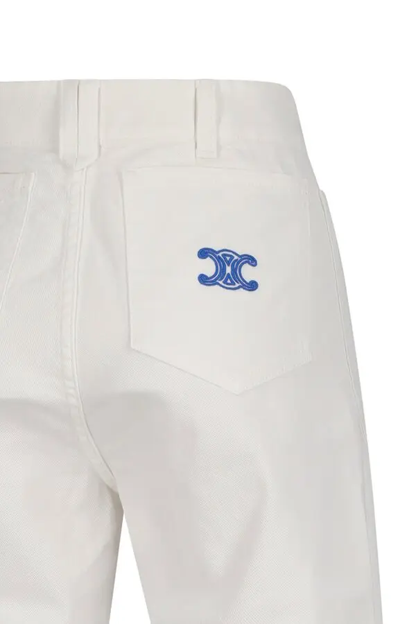 Celine Flare Jeans In Cotton Denim