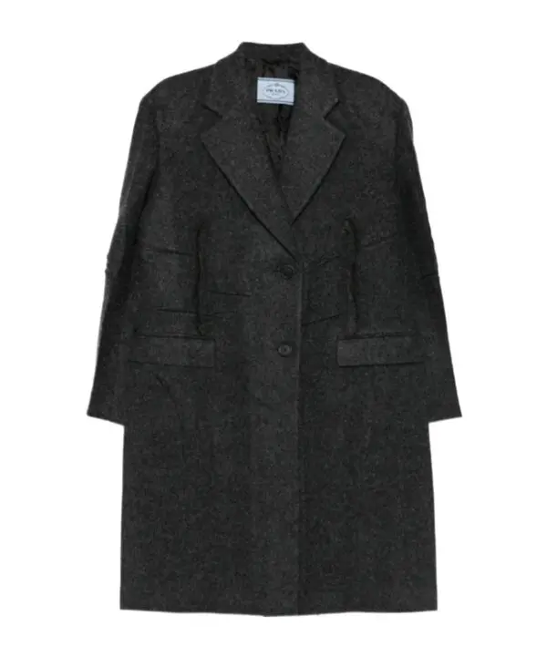 Prada Single-breasted Shetland Wool Coat