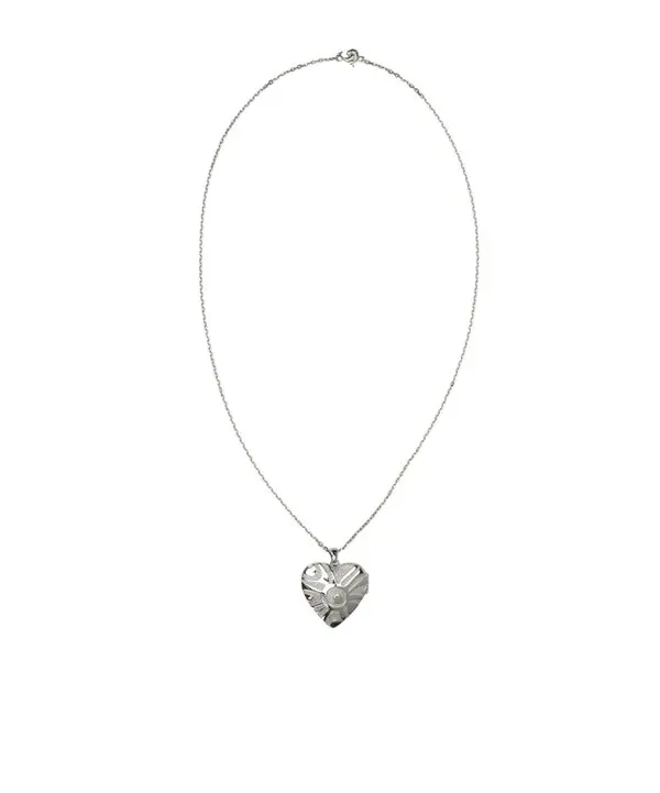 Emilio Pucci Heart Pendant Necklace - Gray