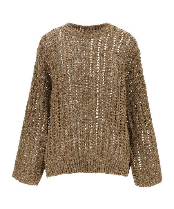 Brunello Cucinelli Crewneck Drop Shoulder Jumper With Sequins