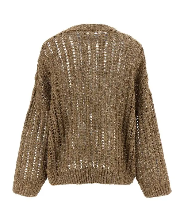 Brunello Cucinelli Crewneck Drop Shoulder Jumper With Sequins