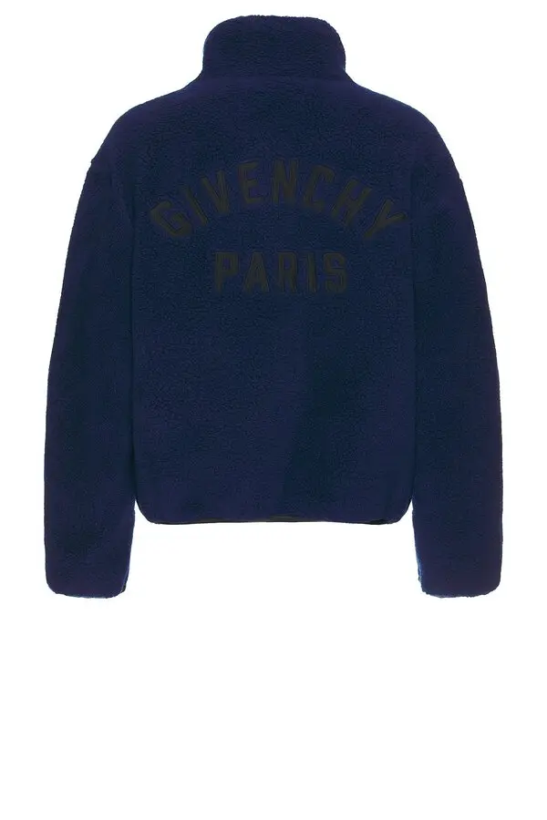 Givenchy Wool Fleece Bomber With Paris Embroidery