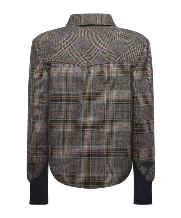 Pinko Long Sleeved Checked Shirt - Black