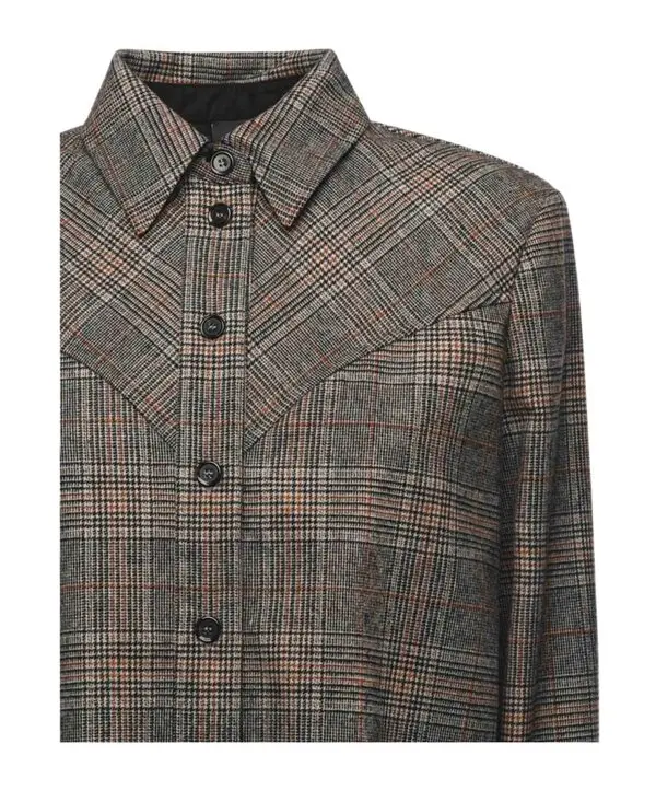 Pinko Long Sleeved Checked Shirt - Black