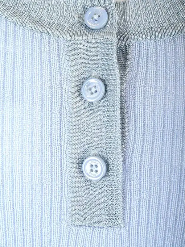Chloé Ribbed Knit U-neck Tank Top With Button Detail
