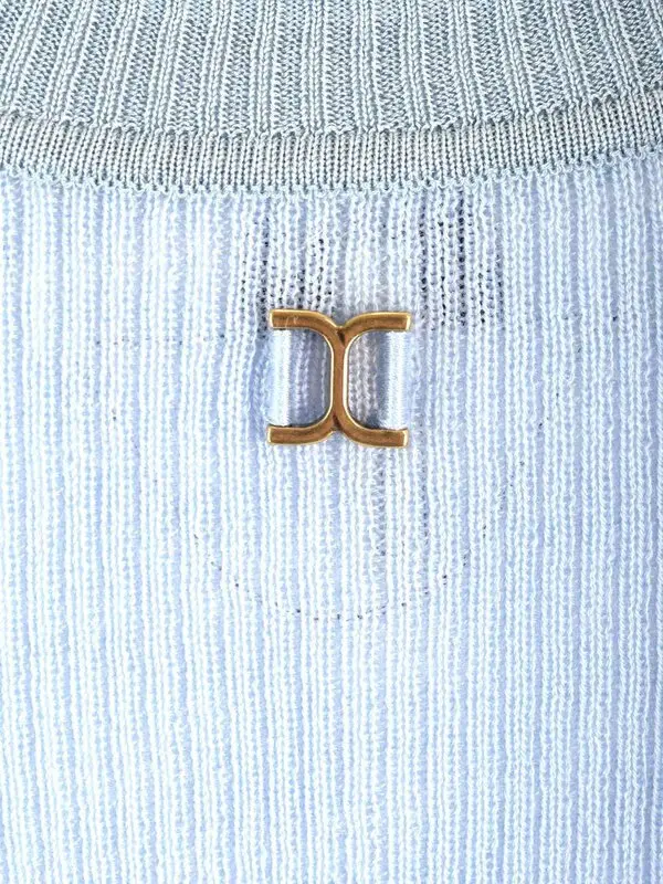 Chloé Ribbed Knit U-neck Tank Top With Button Detail