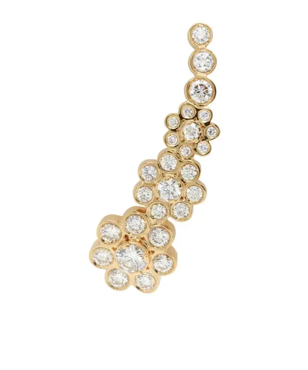 Sophie Bille Brahe Croissant Fleur Single Earring - Yellow