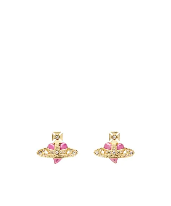 VIVIENNE WESTWOOD Heart-shaped Stud Earrings - Yellow