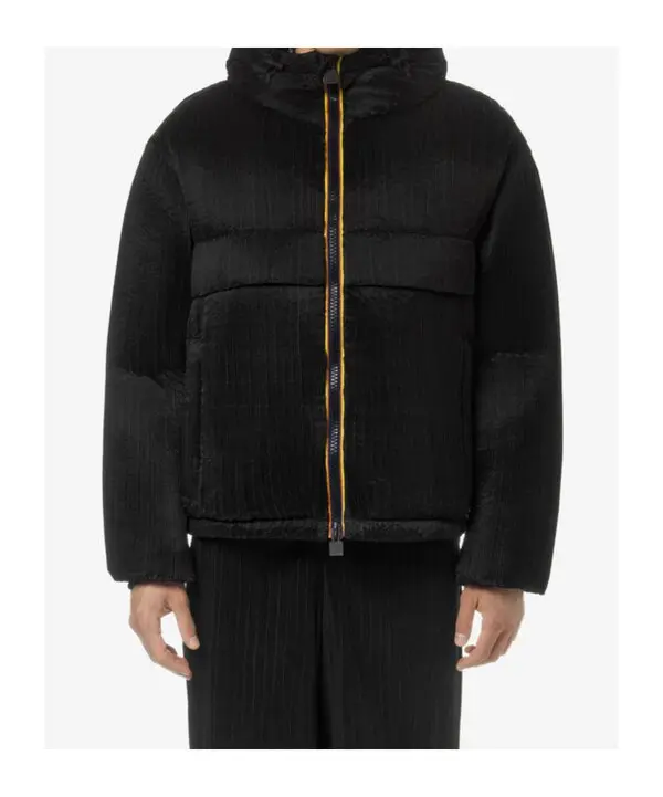 K-WAY Claudeny Plisse Thermo Pleated Heavy Jacket - Black