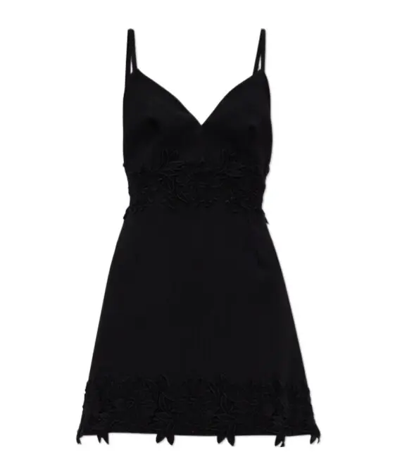 Dolce & Gabbana Floral Embroidered Mini Strap Dress