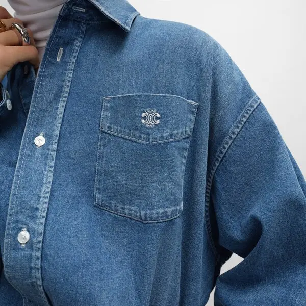 Celine Cropped Denim Shirt
