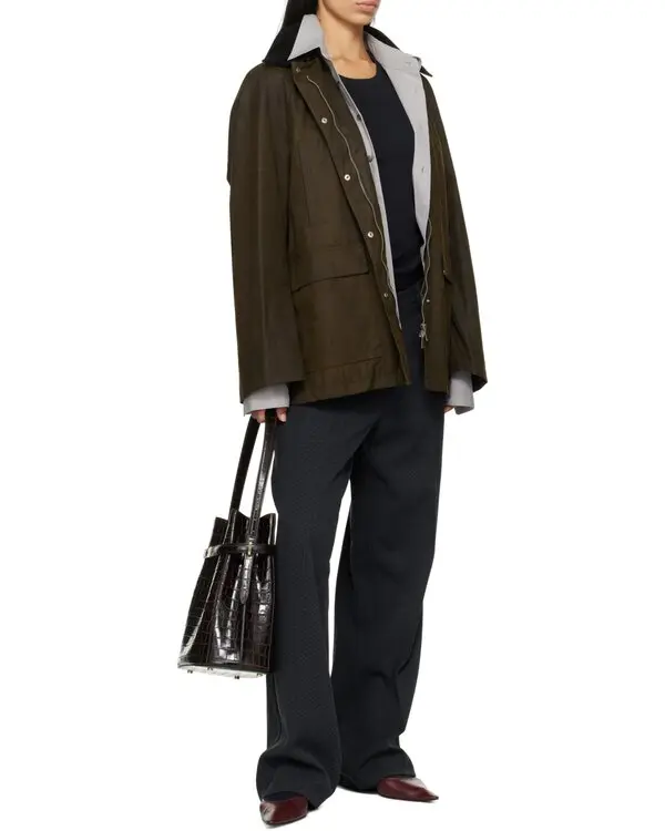 TOTEME Collared Jacket With Pocket Detail - Bark