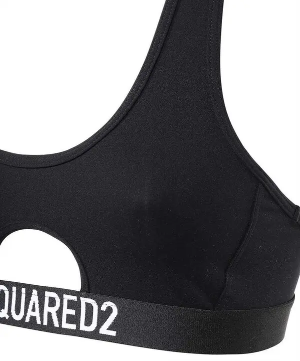 Dsquared2 Logo Underband Sports Crop Top