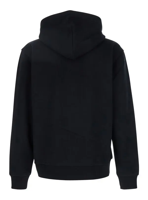 Burberry Check-label Zip-up Drawstring Hoodie