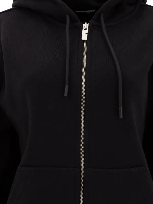 Burberry Check-label Zip-up Drawstring Hoodie