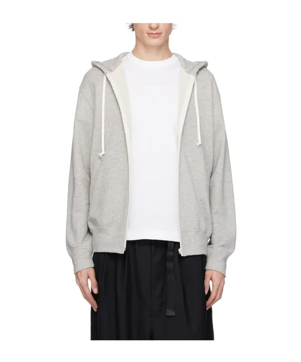 Play Comme Des Garcon Long Sleeve Zip-up Hoodie - Gray