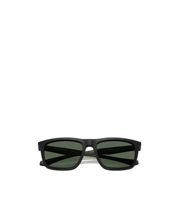 Emporio Armani Square-frame Clip-on Glasses - Black