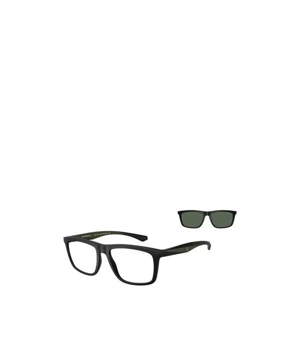 Emporio Armani Square Frame Clip-on Eyeglasses