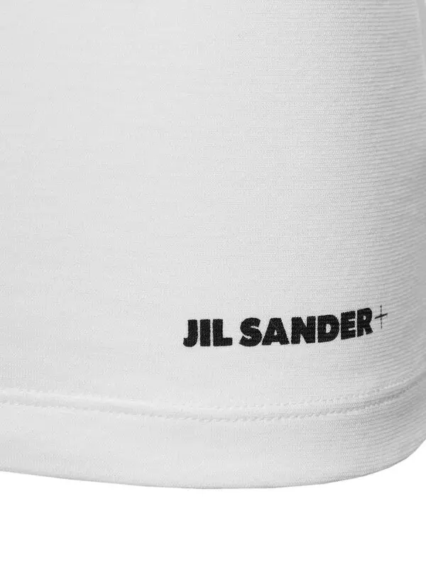 JIL SANDER Sleeveless Logo Tank Top - White